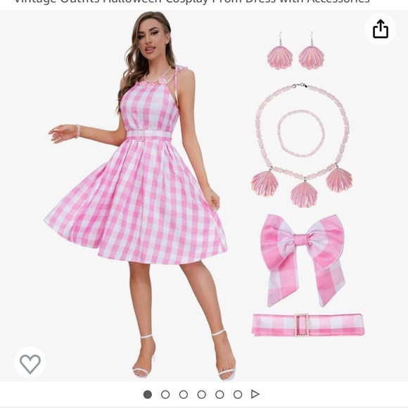 Dresses | New Barbie Costume Dress And Shell Earrings Necklace Bracelet ...